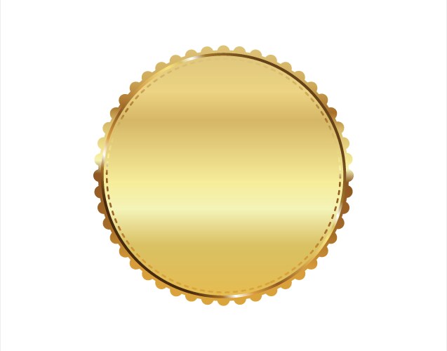 Golden stamp isolated on white background luxury Vector Image