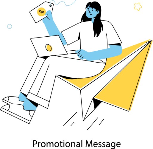 Promotional message Royalty Free Vector Image - VectorStock