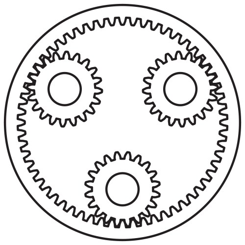 Planetary gear icon Royalty Free Vector Image - VectorStock