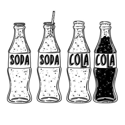 Soda drawing hand drawn Royalty Free Vector Image