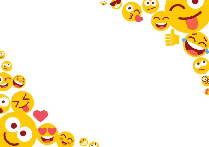Emoji big set high quality emoticons isolated Vector Image