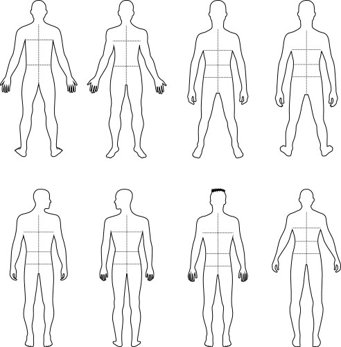 Human Body Front Back Outline Vector Images (over 650)