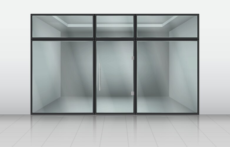 Template for advertising store front facade Vector Image