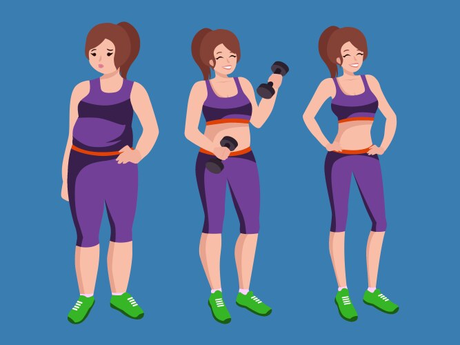 Different body shape types Royalty Free Vector Image