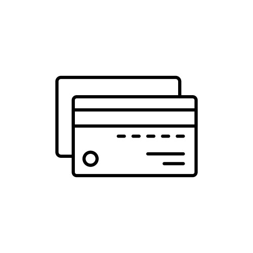 Credit card icon set atm debit card payment Vector Image