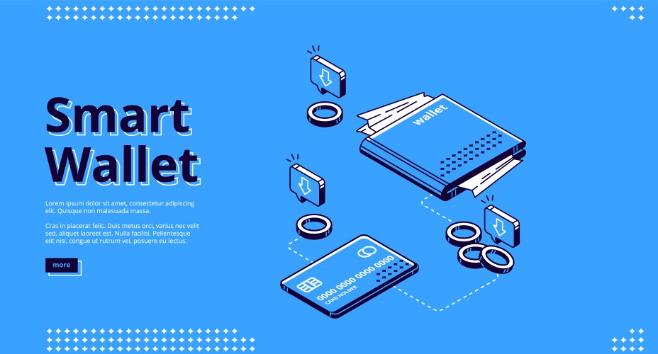 Smart wallet online bank transaction service Vector Image