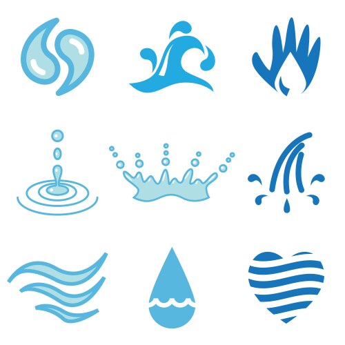 Water delivery logo icon design Royalty Free Vector Image