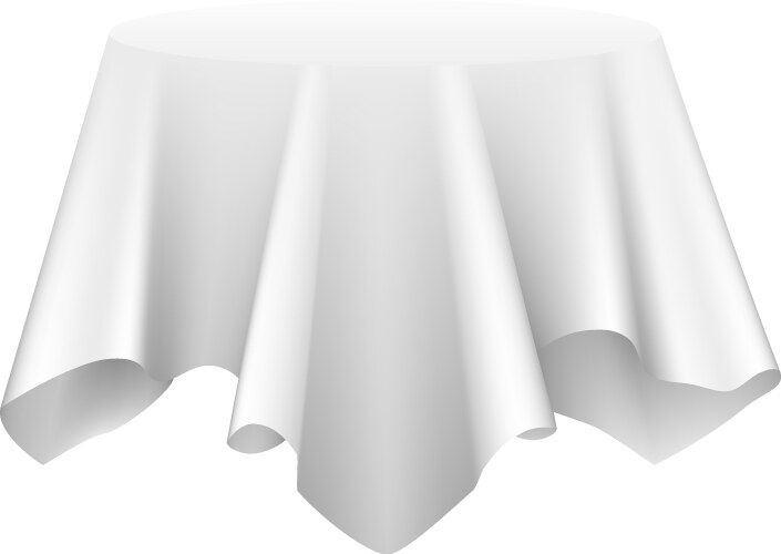Round tablecloth Royalty Free Vector Image - VectorStock