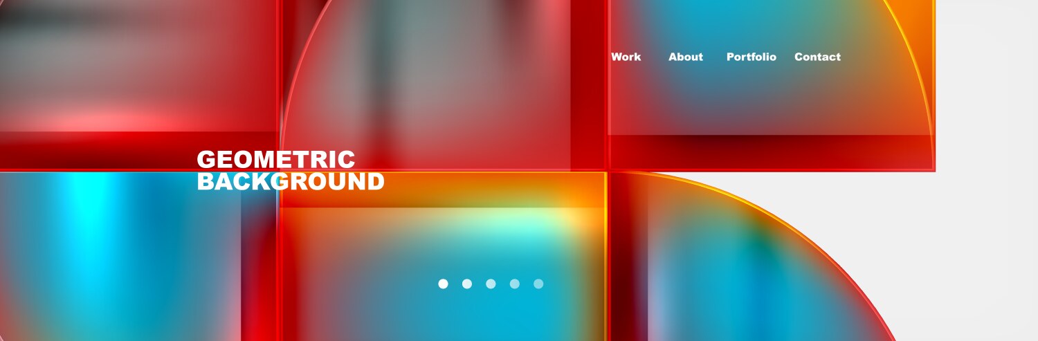 Round triangles and squares web site page template