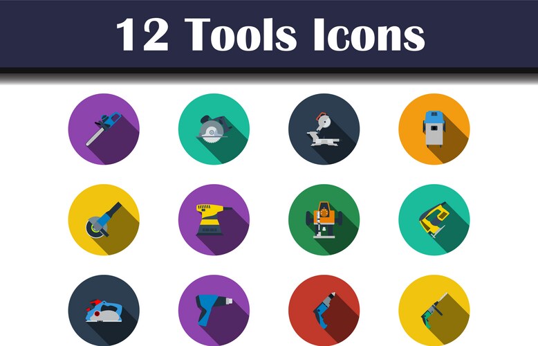 Tools icon set Royalty Free Vector Image - VectorStock