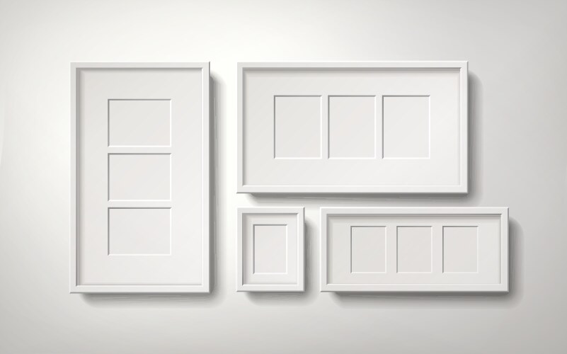 Blank white frames Royalty Free Vector Image - VectorStock