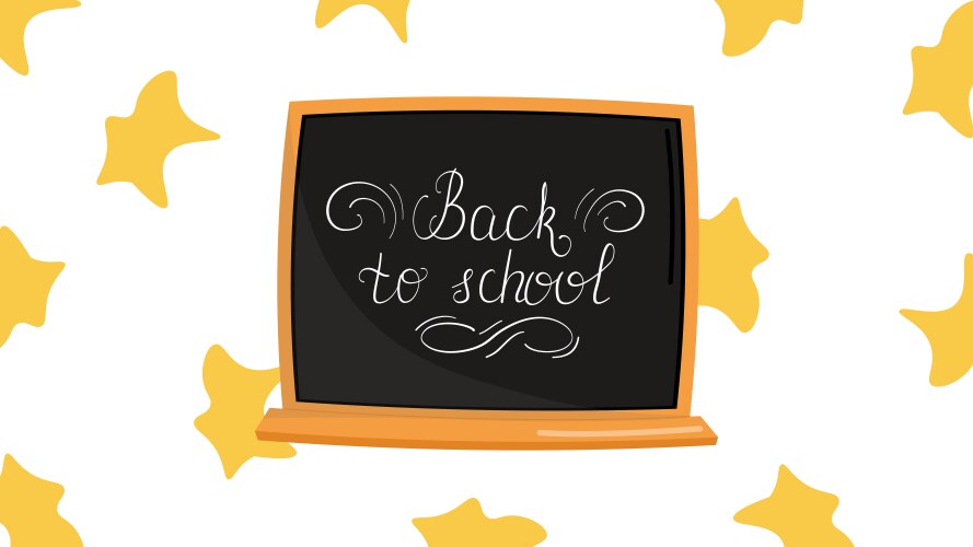 Children cute school poster back Royalty Free Vector Image