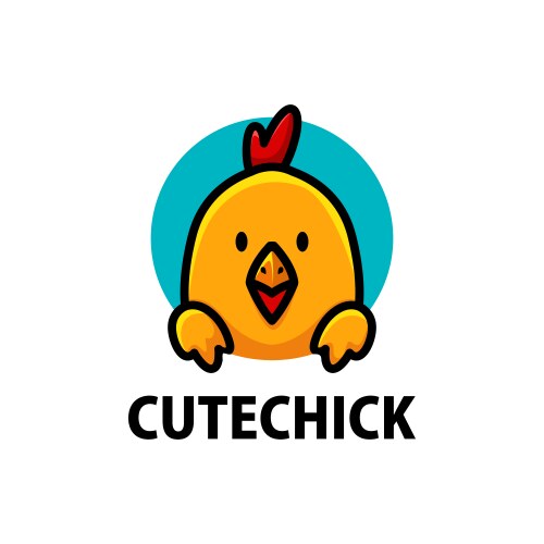Little cute chick Royalty Free Vector Image - VectorStock