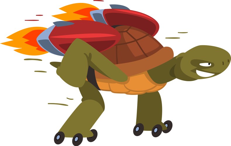 Fast turtle Royalty Free Vector Image - VectorStock