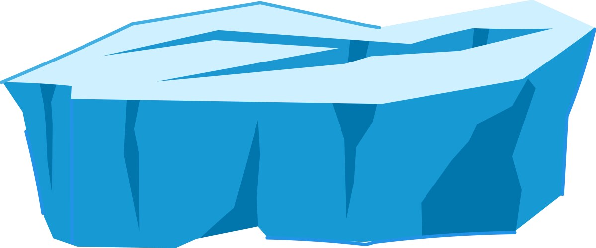 Ice crack set cartoon Royalty Free Vector Image