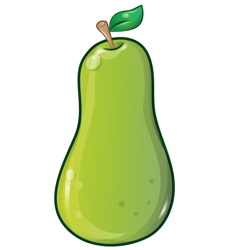 Pear fresh fruit icon cartoon Royalty Free Vector Image