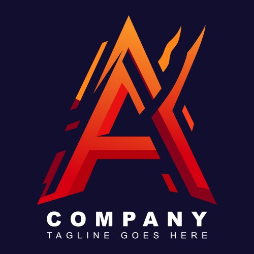 Creative letter a logo design template Royalty Free Vector