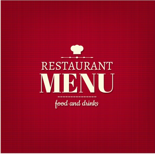 Red background with menu Royalty Free Vector Image