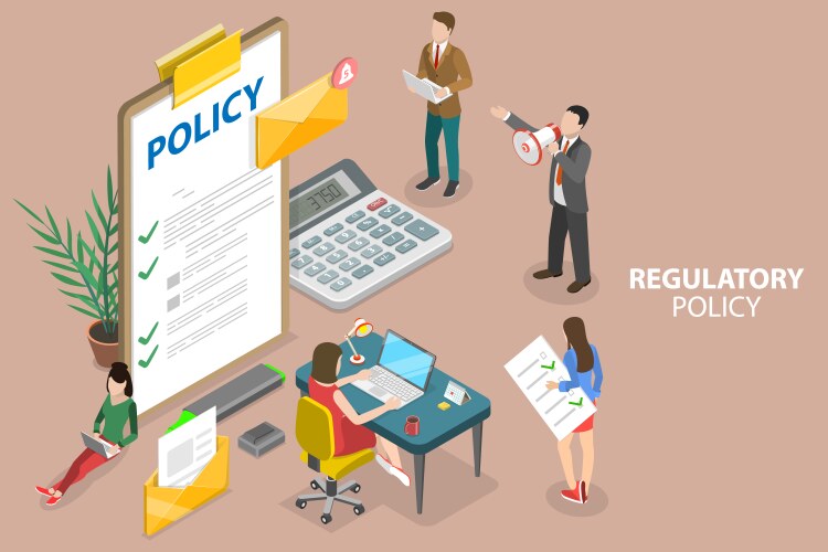 3d conceptual policies Royalty Free Vector Image