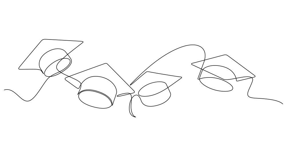 Graduation Cap Line Art Vector Images (over 5,000)