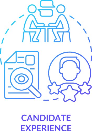 Candidate experience resume concept icon Vector Image