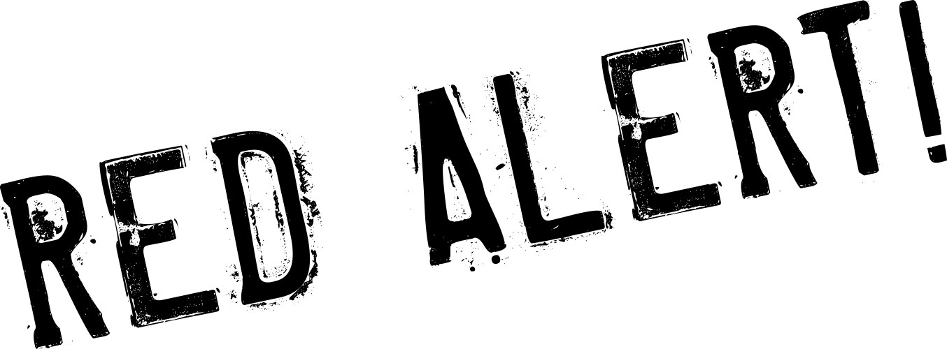 Red alert rubber stamp Royalty Free Vector Image