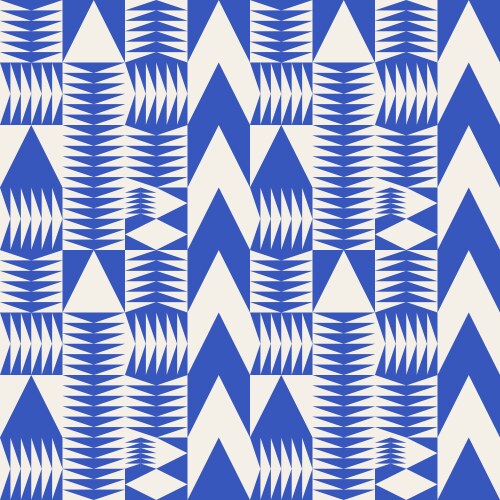 Seamless geometric blocks quilt pattern Royalty Free Vector