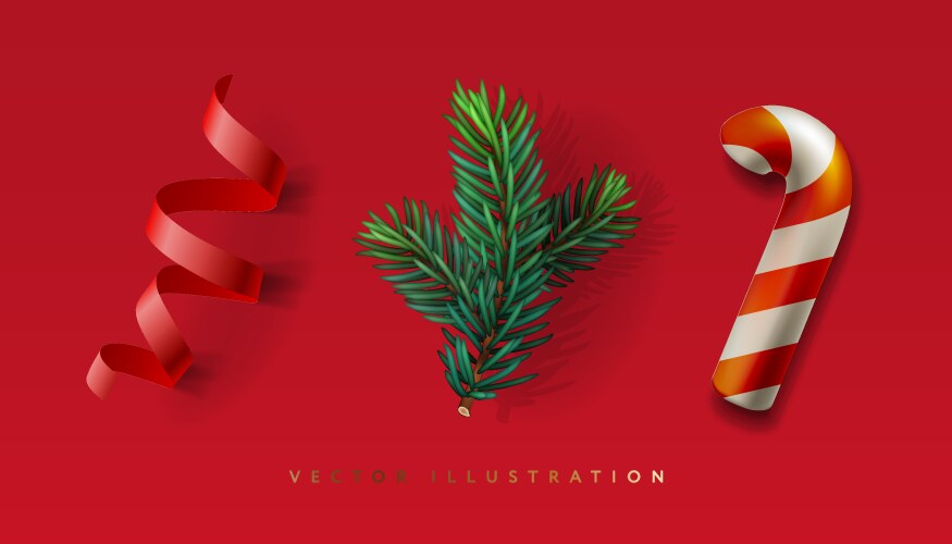 Christmas elements Royalty Free Vector Image - VectorStock