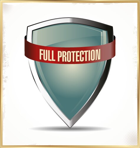 Protection shield Royalty Free Vector Image - VectorStock