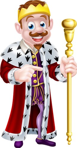 Cartoon football king mascot Royalty Free Vector Image