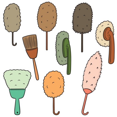 Set broom Royalty Free Vector Image - VectorStock