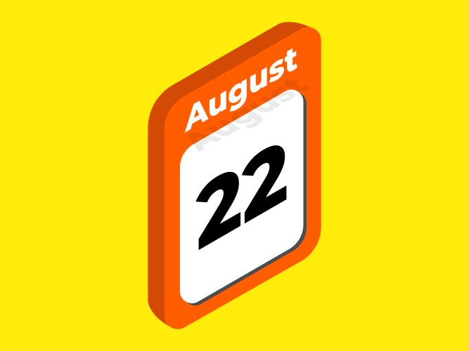 August 27- calendar date icon Royalty Free Vector Image