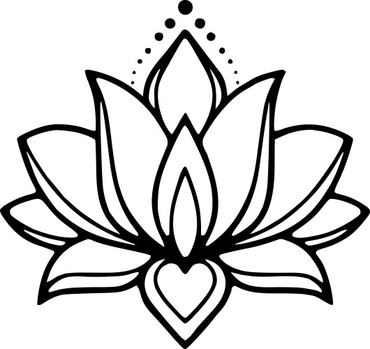 Simple Lotus Flower Outline