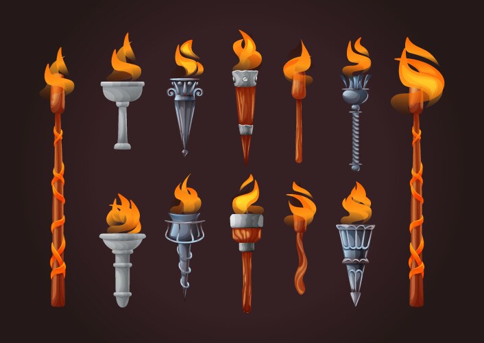 Realistic Torch Vector Images (over 760)
