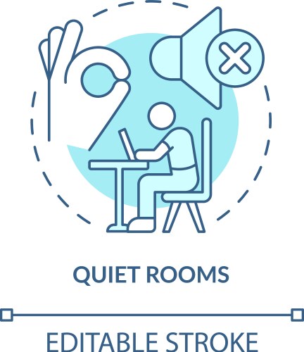 Quiet your inner critic concept icon Royalty Free Vector