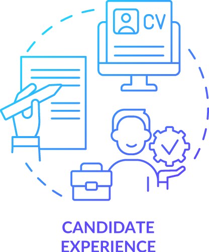Candidate experience resume concept icon Vector Image