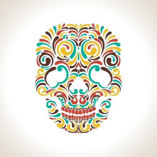 Triangle human skull Royalty Free Vector Image