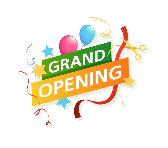 Grand opening banner Royalty Free Vector Image