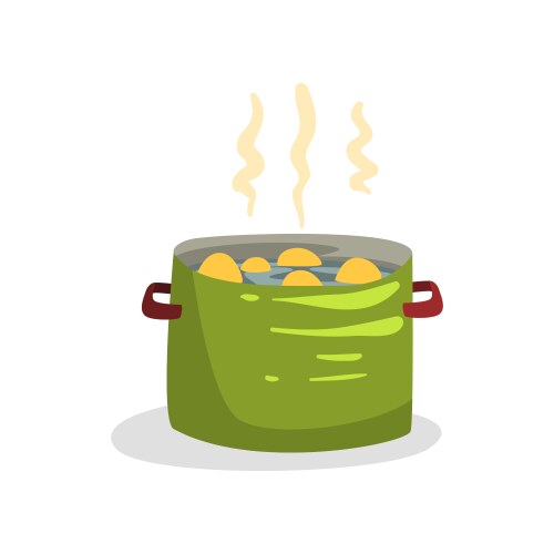 Cooking boiling water Royalty Free Vector Image