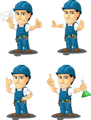 Cartoon of technician or repairman Royalty Free Vector Image