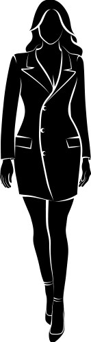 Woman in leather jacket posing Royalty Free Vector Image
