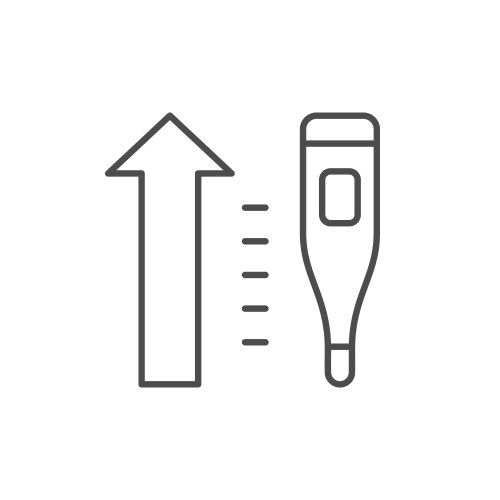 Body temperature measuring device thermometer Vector Image