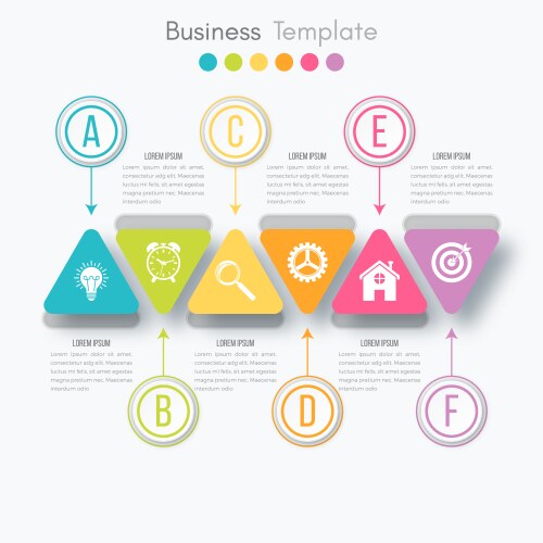 Infographic arrow template background Royalty Free Vector