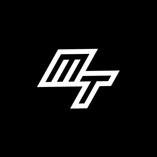 Mt logo monogram modern design template Royalty Free Vector