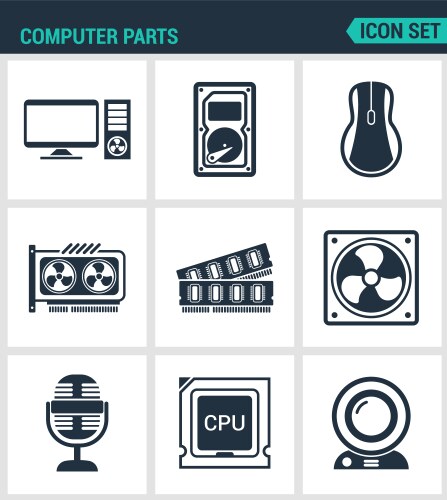 Computer Parts Icons Vector Images (over 18,000)