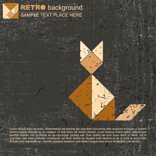 Tangram cat Royalty Free Vector Image - VectorStock