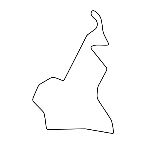 Cameroon Outline Map Vector Images Over 420