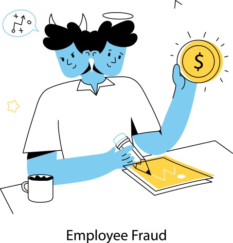 Employee fraud Royalty Free Vector Image - VectorStock