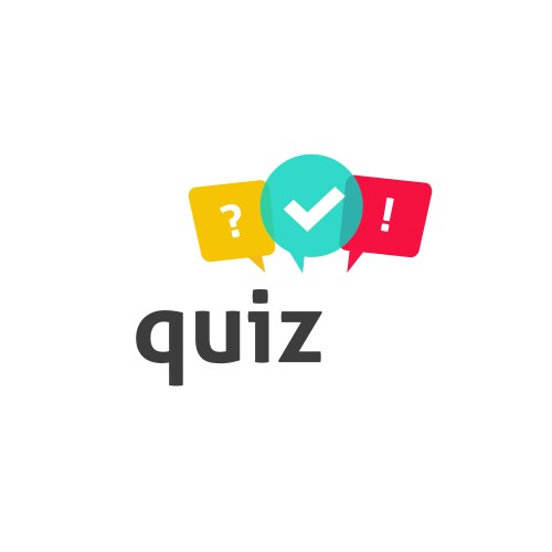 Quiz logo icon symbol flat cartoon color Vector Image