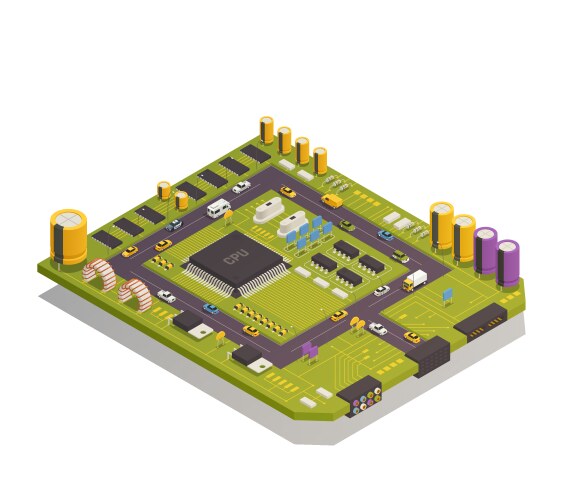 Electronic manufacturing design components circuit